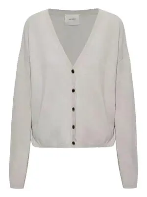 LISA YANG Abby Cashmere V-neck Cardigan - Grey
