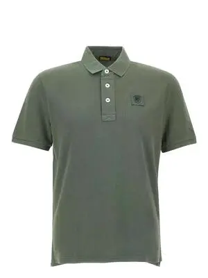 BLAUER. Albano Logo-patch Polo Shirt - Green