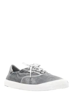 Moncler Suede Lace-up Sneakers - Grey