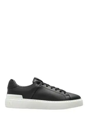 Balmain B-court Smooth Leather Trainers - Neutrals