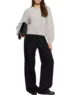 LISA YANG Cashmere Cable-knit Cardigan - Grey