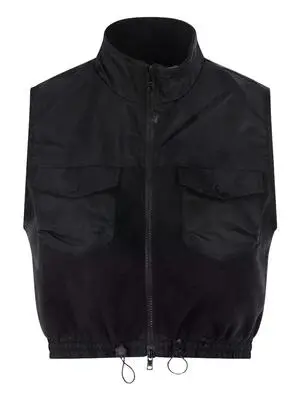 Cecilie Bahnsen Sleeveless Fleece Panelled Jacket - Black
