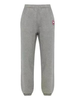 Canada Goose Logo-patch Heathered Track Pants - Grey