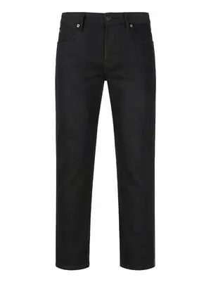 Emporio Armani Logo Plaque Jeans - Black