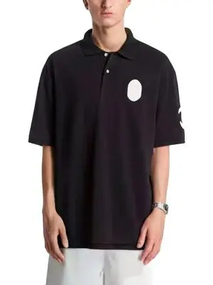 A BATHING APE Large Ape Head Relaxed-fit Polo Shirt - Black