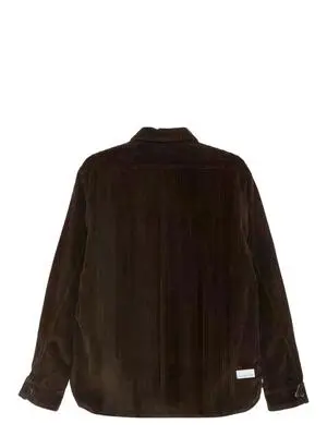 NINE:INTHE:MORNING Corduroy-textured Button-up Shirt - Brown