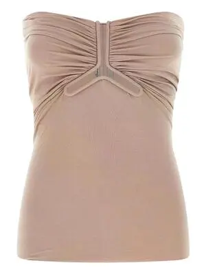 Rick Owens Alannah Cut-out Off-the-shoulder Top - Neutrals