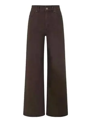 Paige Wide-leg Jeans - Brown