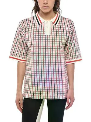 Stella McCartney Checked Short-sleeve Polo Shirt - Neutrals