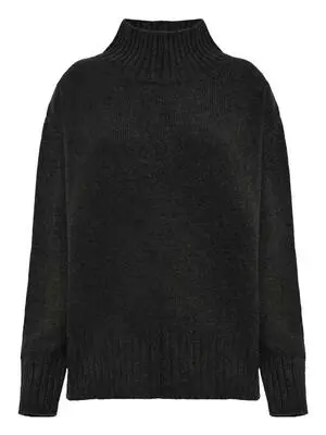 Malo Ribbed Knit Turtleneck Sweater - Grey