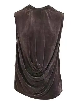 Rick Owens Draped Sleeveless Top - Brown