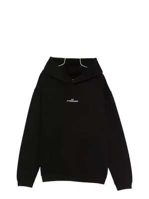 MAISON MARGIELA Logo-embroidered Hoodie - Black