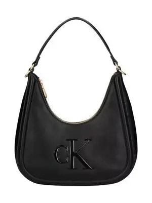 Calvin Klein Embossed Shoulder Bag - Black