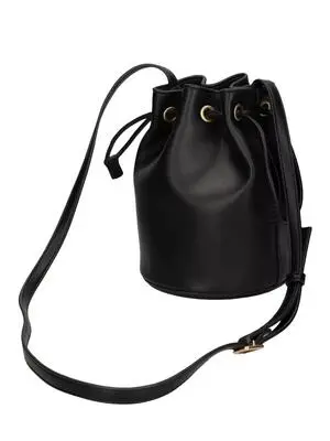 Calvin Klein Plaque Bucket Bag - Black