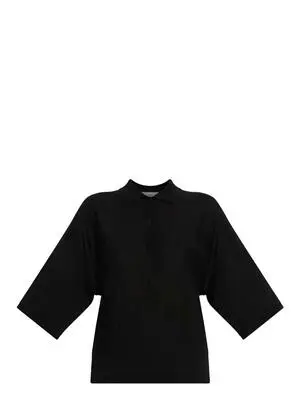 LISA YANG Three-quarter Polo Shirt - Black