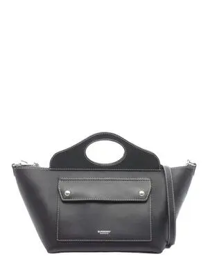 Burberry Soft Pocket Two-way Handbag - Black