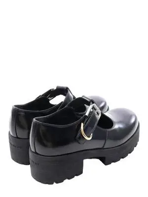 Givenchy Leather Mary Jane Platform Block Heel Shoes - Black