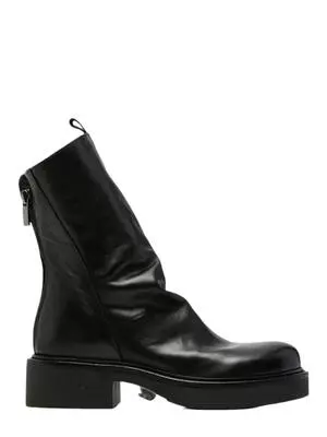 METISSE Slouchy Rear-zip Ankle Boots - Black