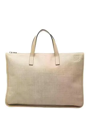 LOEWE Loewe Goya Embossed Leather Briefcase Business Bag