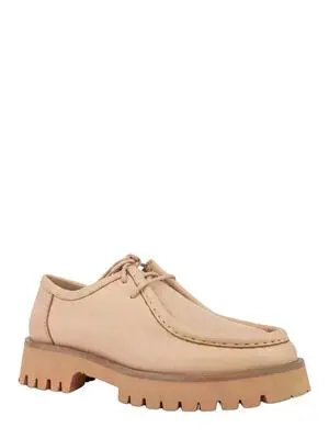 SERGIO MORETTI FIRENZE Beige Lace-up Lug Sole Loafers - Neutrals