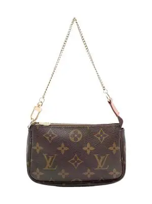 LOUIS VUITTON Monogram Mini Pochette Accessoires Handbag - Brown