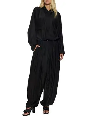 Munthe Pleated Detail Trousers - Black