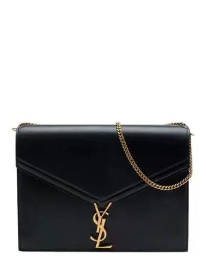 Saint Laurent Smooth Calfskin Monogram Cassandra Bag - Black