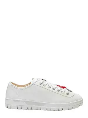 LILI CURIA June Leather Sneakers With Charm Detailing - Neutrals