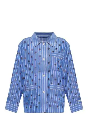 Munthe Embellished Striped Shirt - Blue