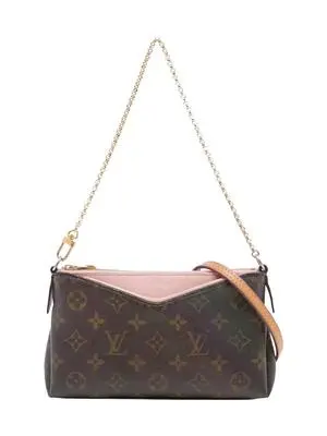 LOUIS VUITTON Pallas Clutch Monogram Satchel - Brown