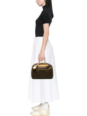 LOUIS VUITTON Monogram Deauville Handbag - Brown