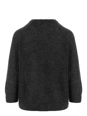 Bruno Manetti Sequined Crew Neck Sweater - Grey