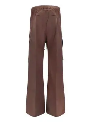 Rick Owens Cargo Belas Drawstring Wide Leg Pants - Brown