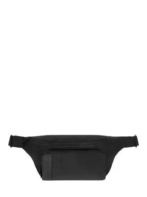 PIQUADRO Paneled Leather Trim Belt Bag - Black