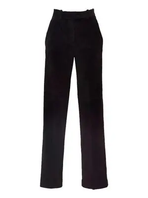 CIRCOLO 1901 Velvet Straight-leg Trousers - Brown