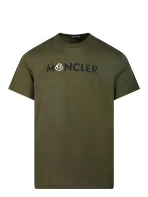 Moncler Logo Cotton T-shirt Green