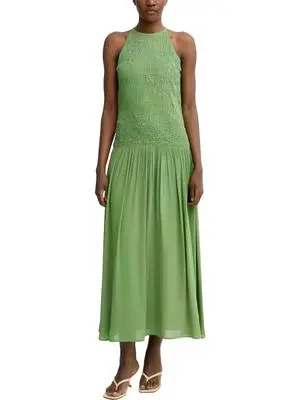 HOSS INTROPIA Adara Smocked Midi Dress - Green