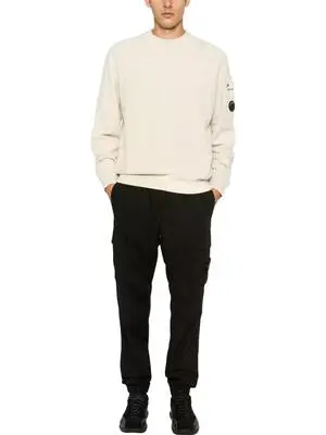 C.P. COMPANY Lens-detail Sleeve-pocket Sweatshirt - Neutrals