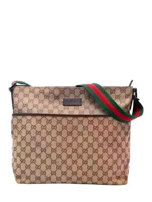 Gucci Gg Canvas Web Crossbody Bag - Neutrals
