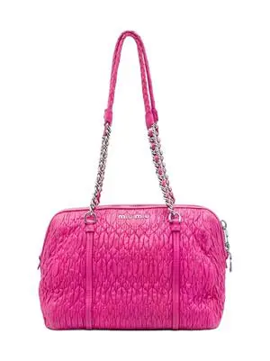 Miu Miu 2010 Matelasse Lambskin Shoulder Bag - Pink