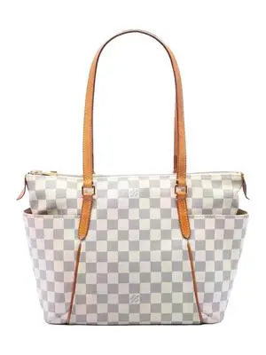 LOUIS VUITTON Damier Azur Totally Pm Tote Bag - White