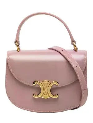 Celine Mini Shiny Calfskin Besace Clea Satchel - Pink