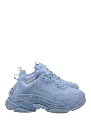 Balenciaga Balenciaga Triple S Logo Print Sneakers Blue