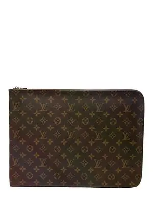 LOUIS VUITTON Monogram Poche Documents Portfolio Business Bag - Brown
