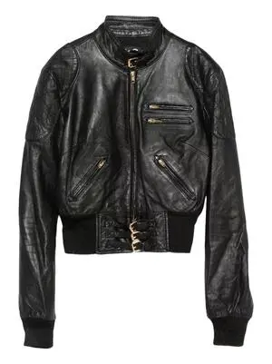 Dolce & Gabbana Leather Quilted Jacket - Black
