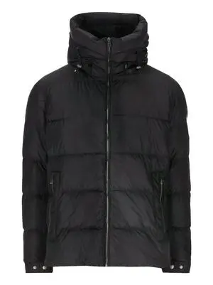 Herno Quilted Hooded Jacket - Black