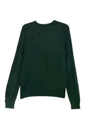 TOM FORD TOM FORD Crew Neck Long Sleeve Fine Knit Sweater Green