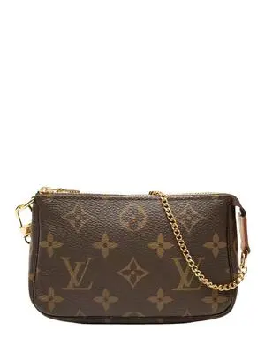 LOUIS VUITTON Monogram Mini Pochette Accessoires Handbag - Brown