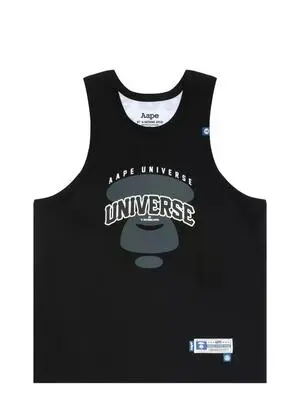 AAPE BY *A BATHING APE Moonface Reversible Basketball Tank Top - Black