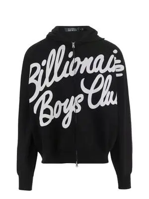 BILLIONAIRE Logo-print Zip-up Hoodie - Black